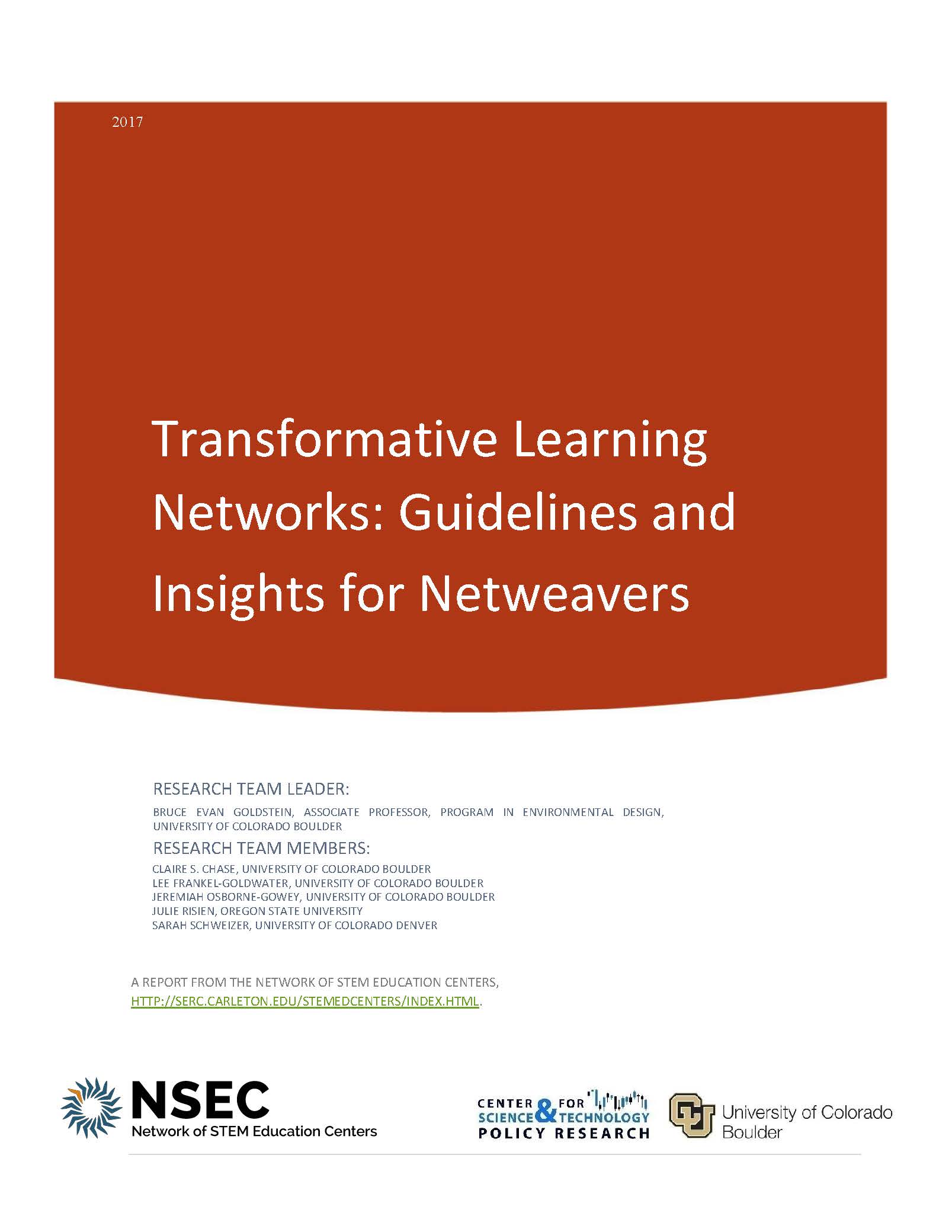 Transformative Learning Networks: Guidelines and Insights for Netweavers