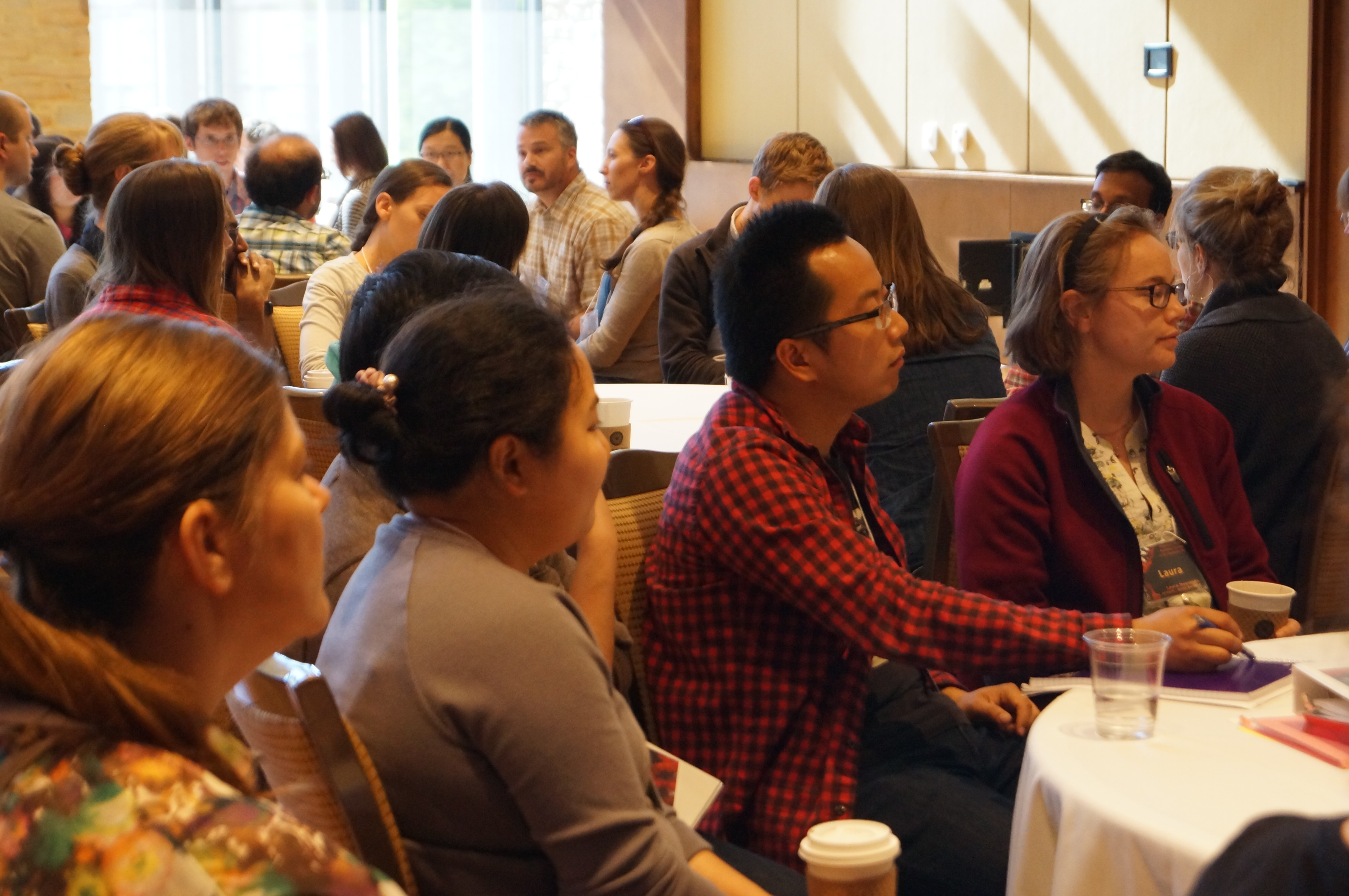 Workshop discussion about families and careers