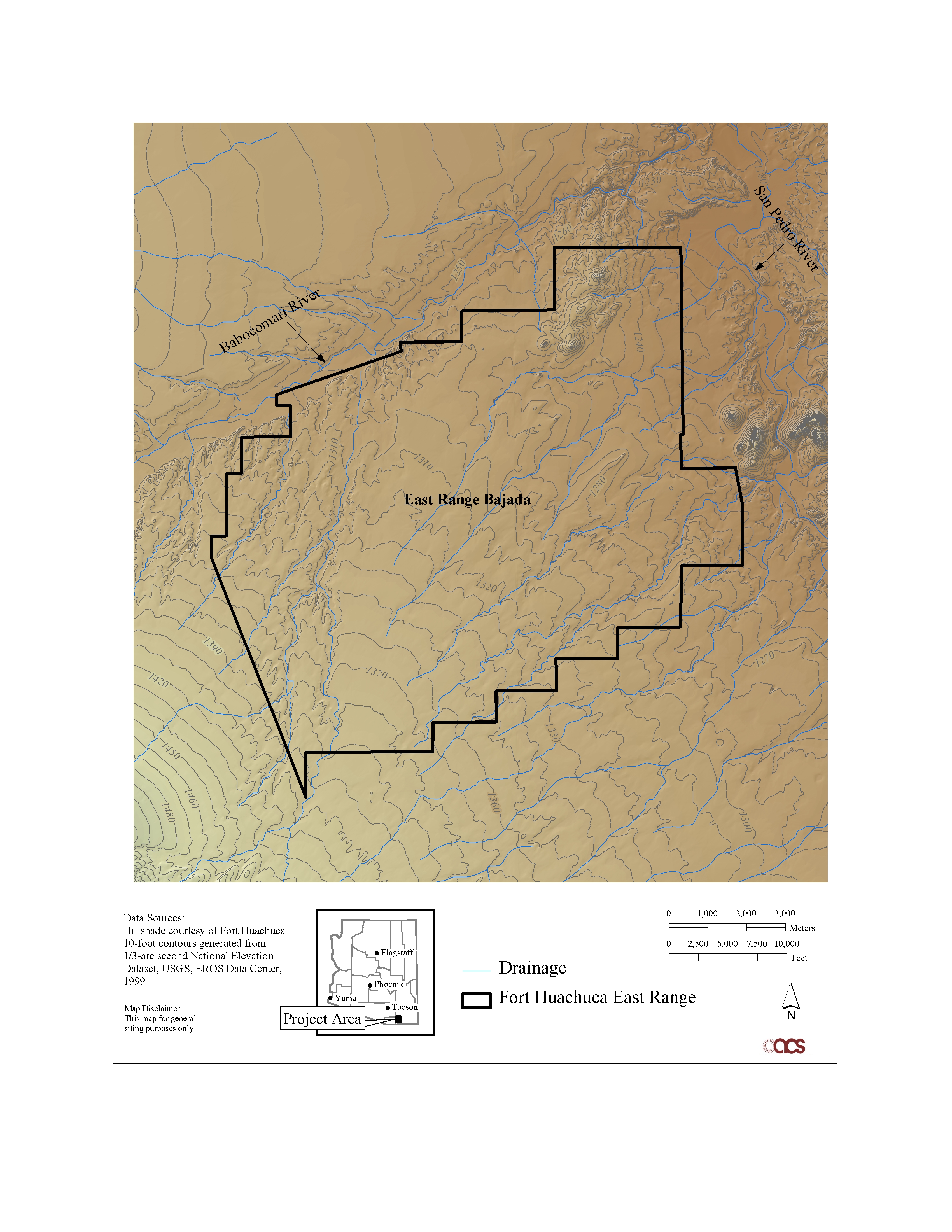 Bajada on Fort Huachuca’s East Range.