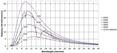 Absorption by atmospheric gases of incoming and outgoing radiation