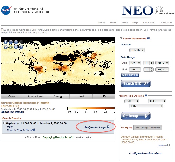 Nasa Earth Observations Neo
