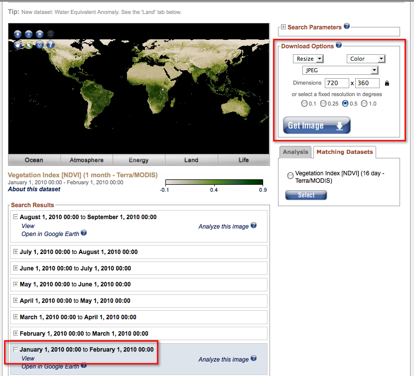 Part 4—Select NEO Data and Explore NEO Interface