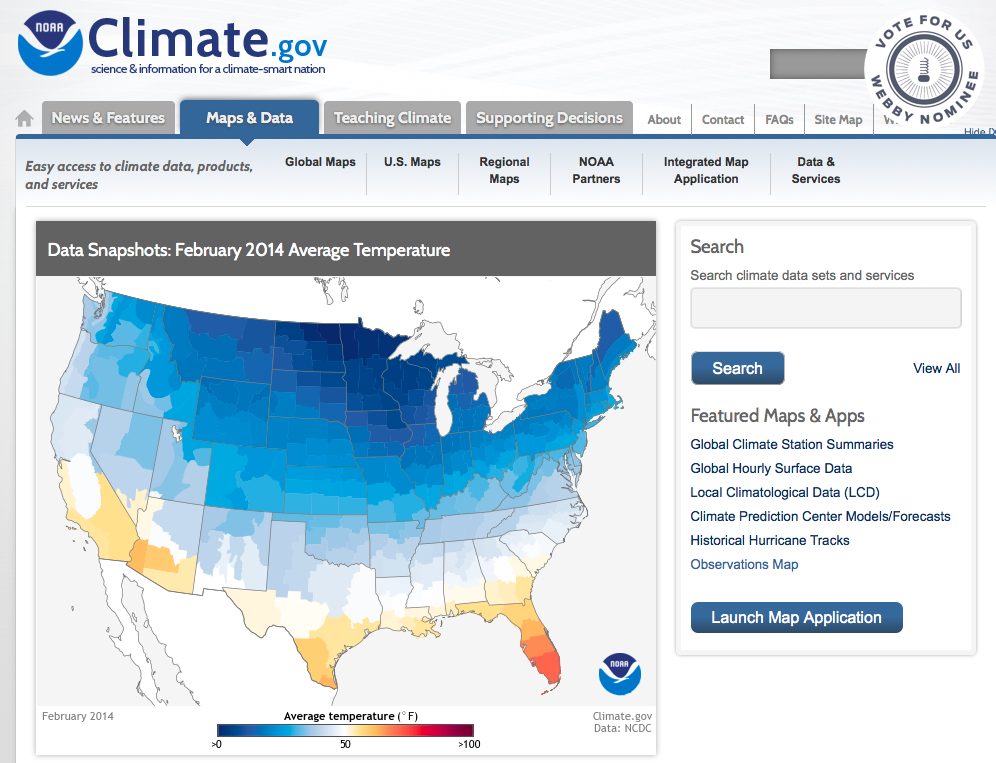 climate gov maps and data home