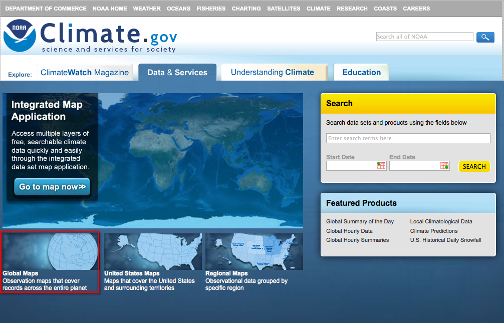 Global Maps Interface