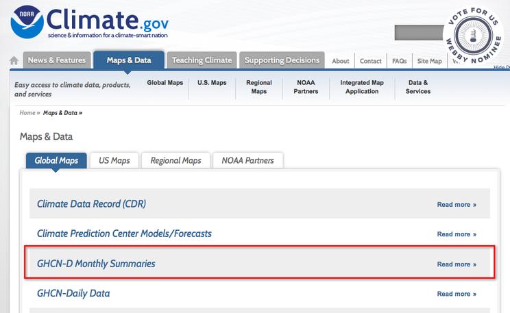 Part 1—Download Temperature Data