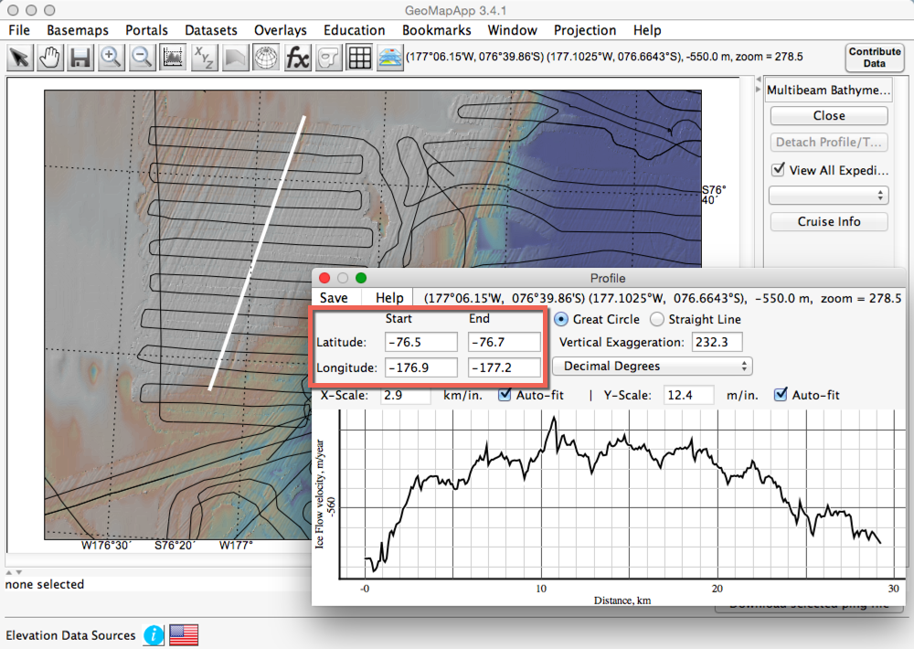 Lat Long start and end