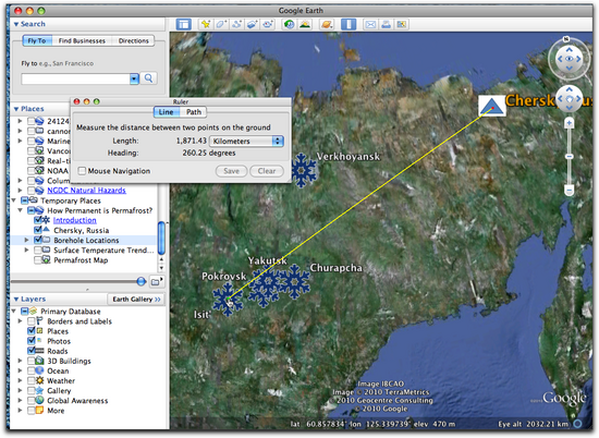 Part 3—Use Google Earth to Locate Chersky, Russia and Explore Permafrost