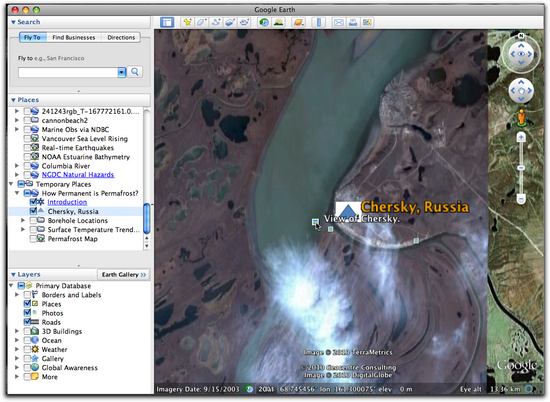 Part 3—Use Google Earth to Locate Chersky, Russia and Explore Permafrost