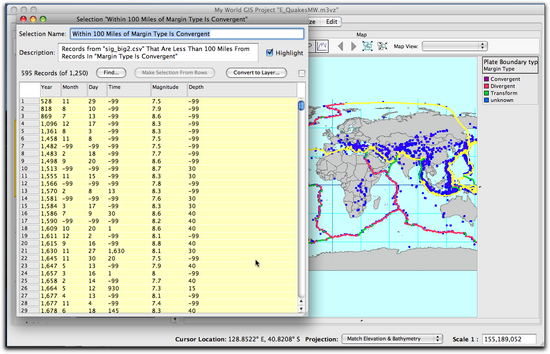 Using My World to Analyze Earthquake Patterns