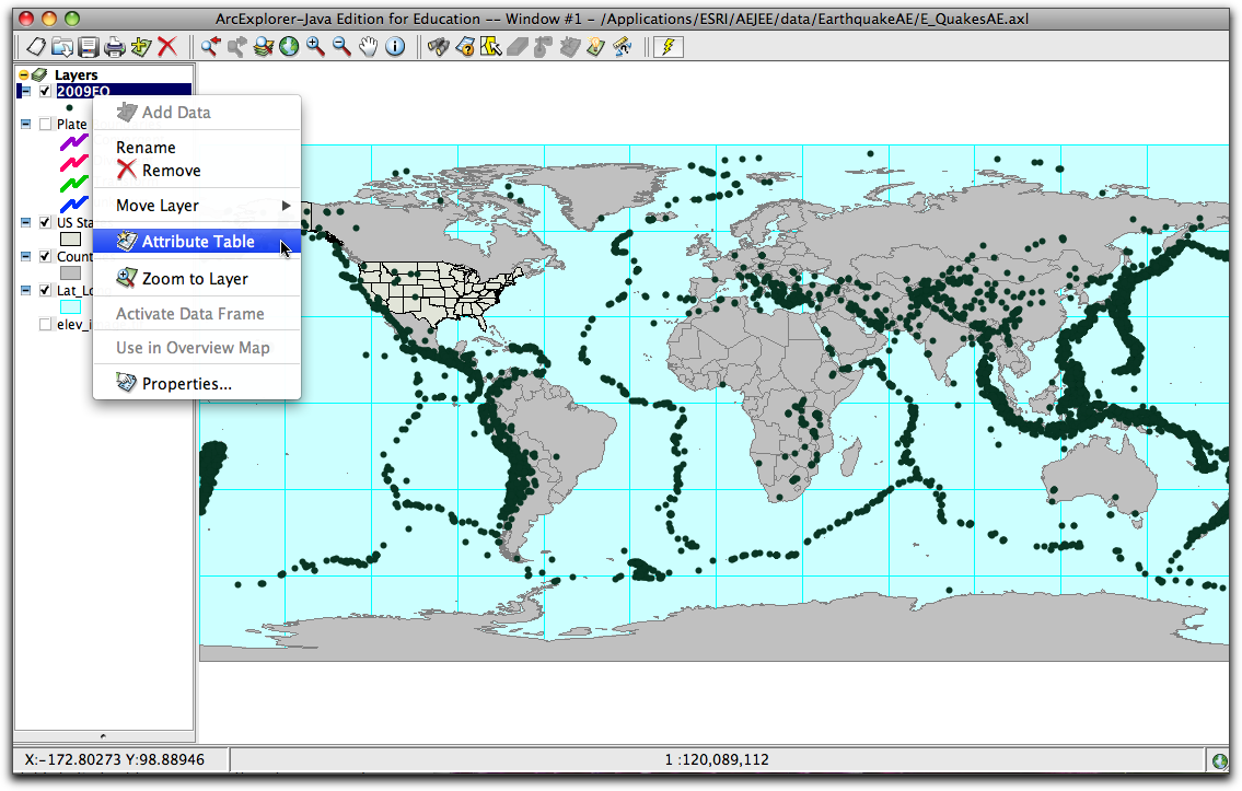 Using AEJEE to Analyze Earthquake Patterns