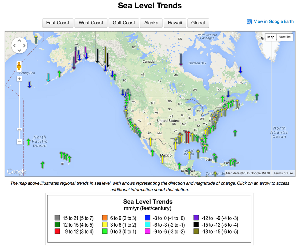 Unit 5: Regional sea level changes--a tale of two cities