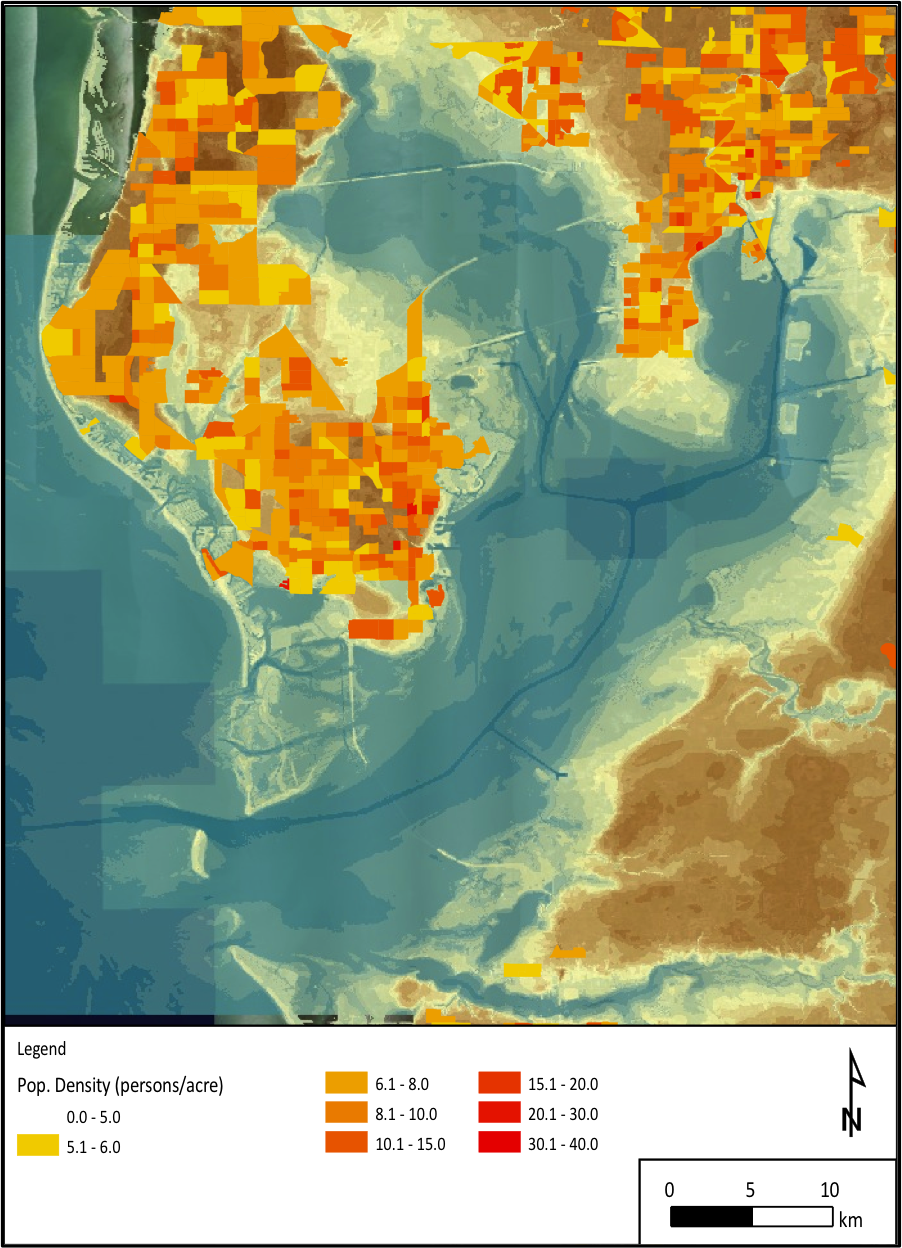 map of Project Area Population Density