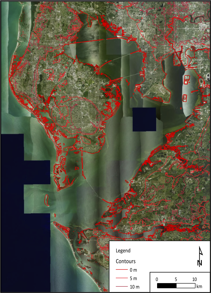 Project Area Overview with Elevation Contours.