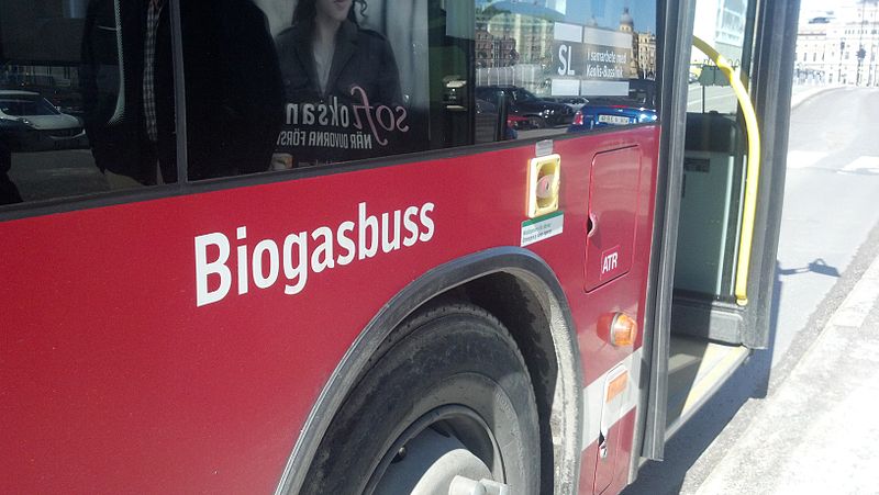 Biogas bus in Stockholm, Sweden