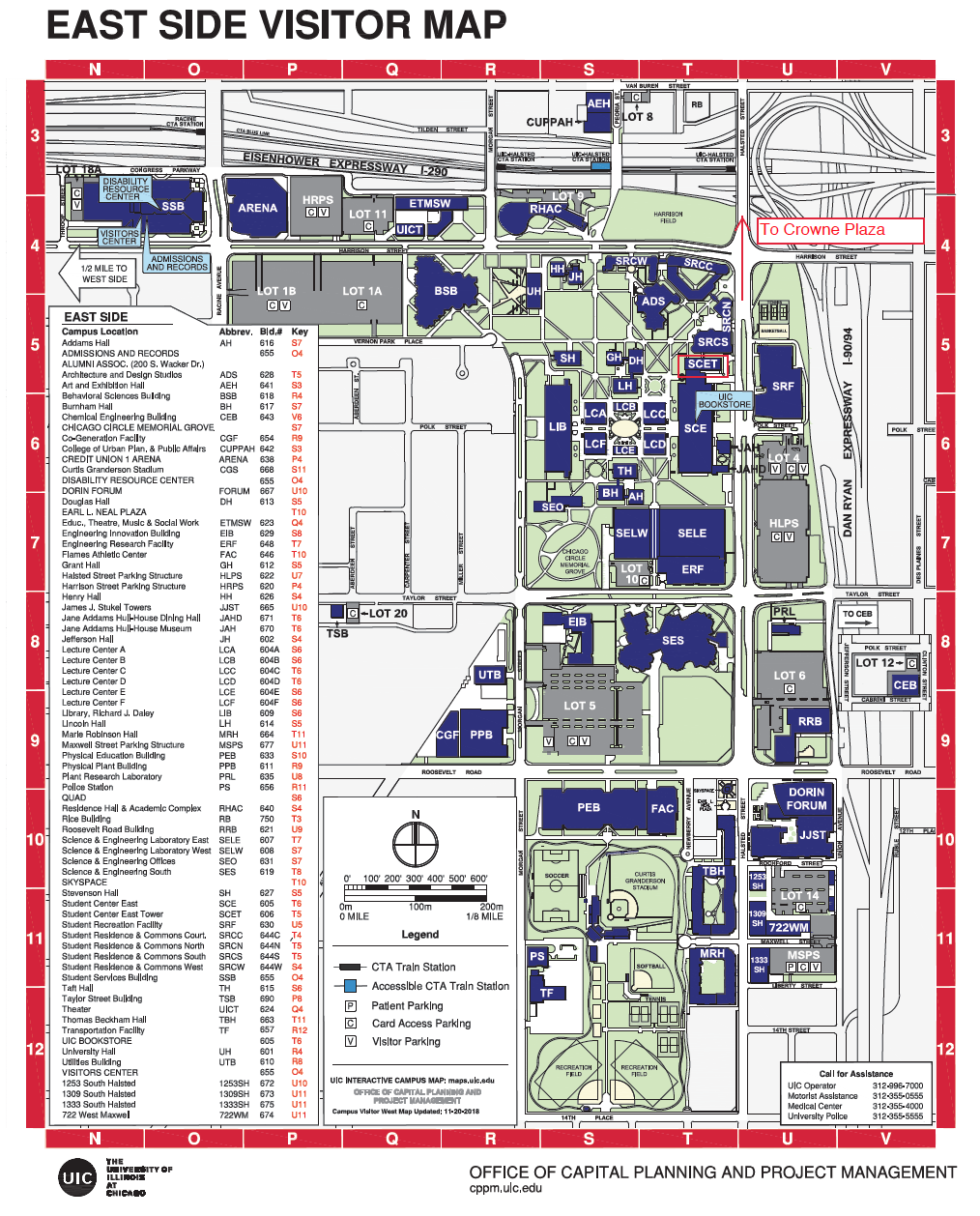 UIC East Campus Map