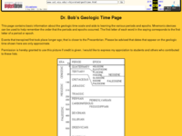 Dr. Bob's Geologic Time Page