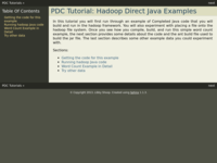 PDC Tutorial: Hadoop Direct Java Examples — PDC Tutorials
